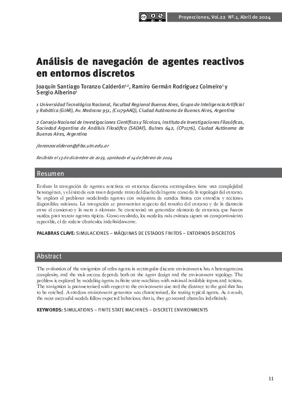(PDF) Análisis de navegación de agentes reactivos en entornos discretos
