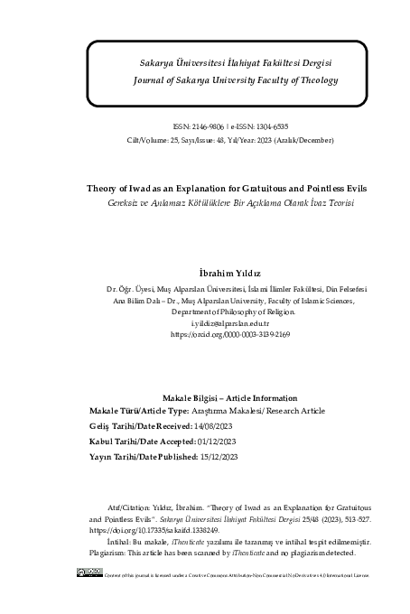 (PDF) Theory of Iwad as an Explanation for Gratuitous and Pointless Evils