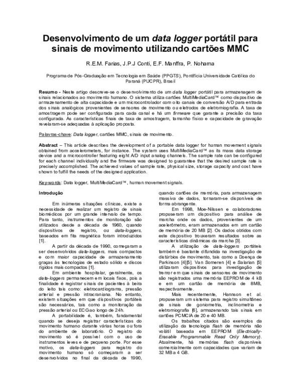 (PDF) Desenvolvimento de um data logger portátil para sinais de ...