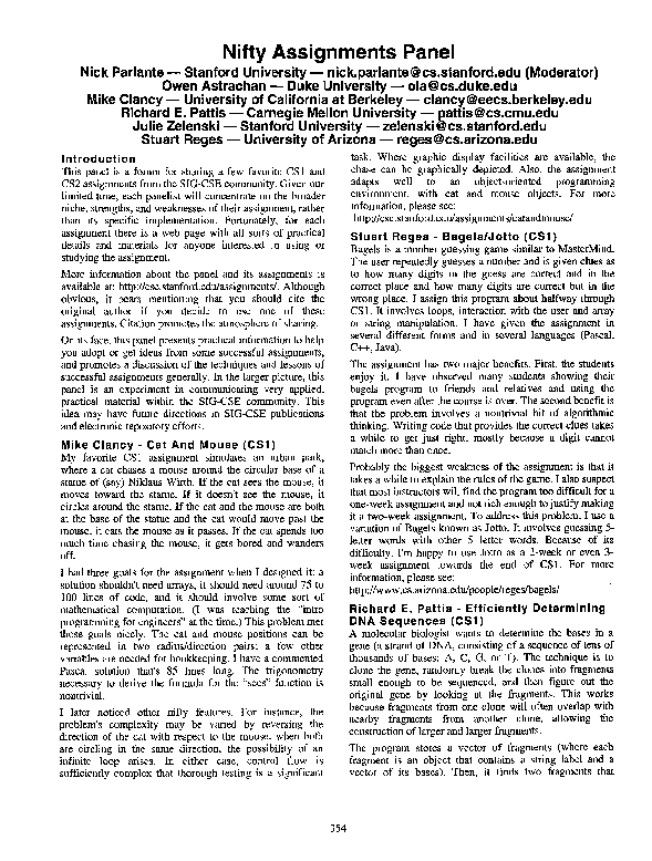 (PDF) Nifty assignments panel