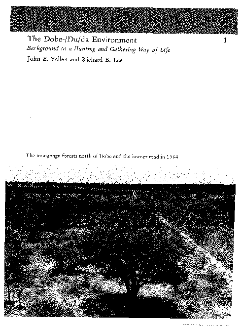 (PDF) The Dobe-/Du/Da Environment: Background to a Hunting and ...
