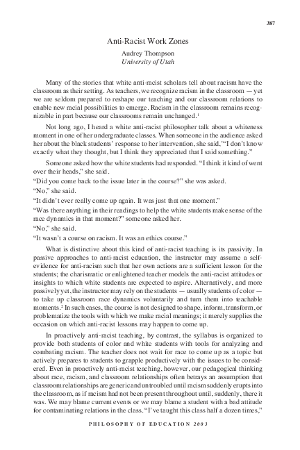 (PDF) Anti-Racist Work Zones