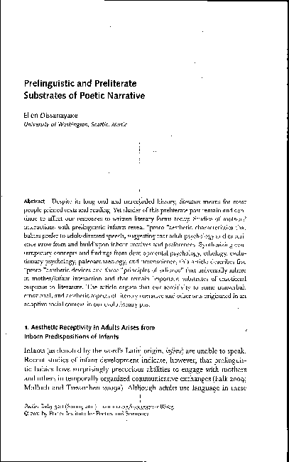 (PDF) Prelinguistic and Preliterate Substrates of Poetic Narrative ...