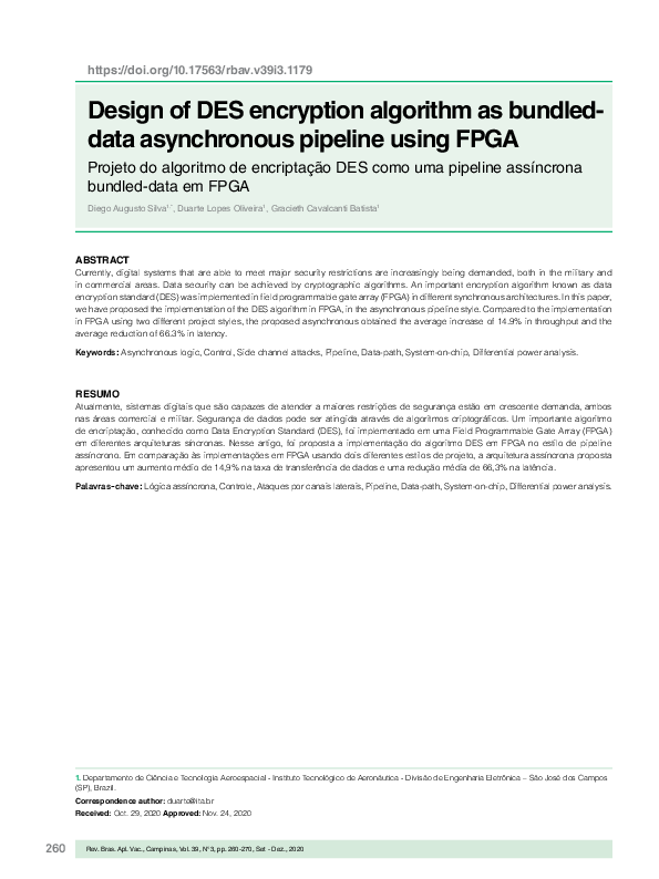(PDF) Design of DES encryption algorithm as bundleddata asynchronous ...