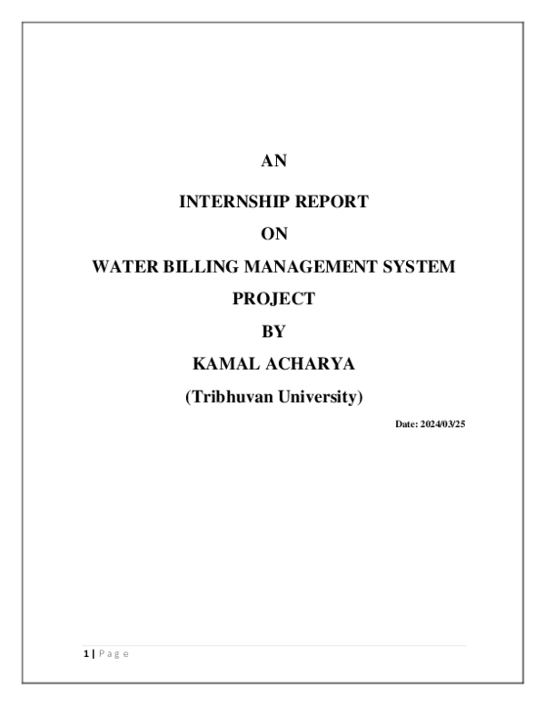 (PDF) Water billing management system project report