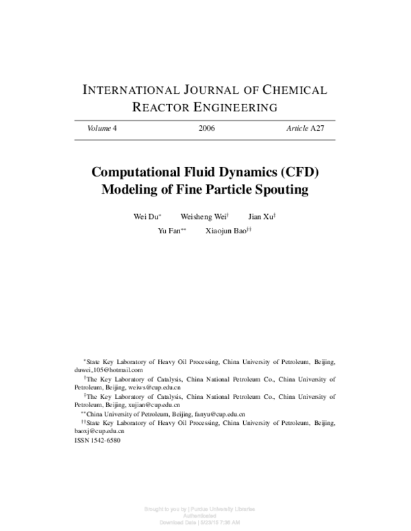 (PDF) Computational Fluid Dynamics (CFD) Modeling of Falling Film Heat Transfer Over Horizontal ...