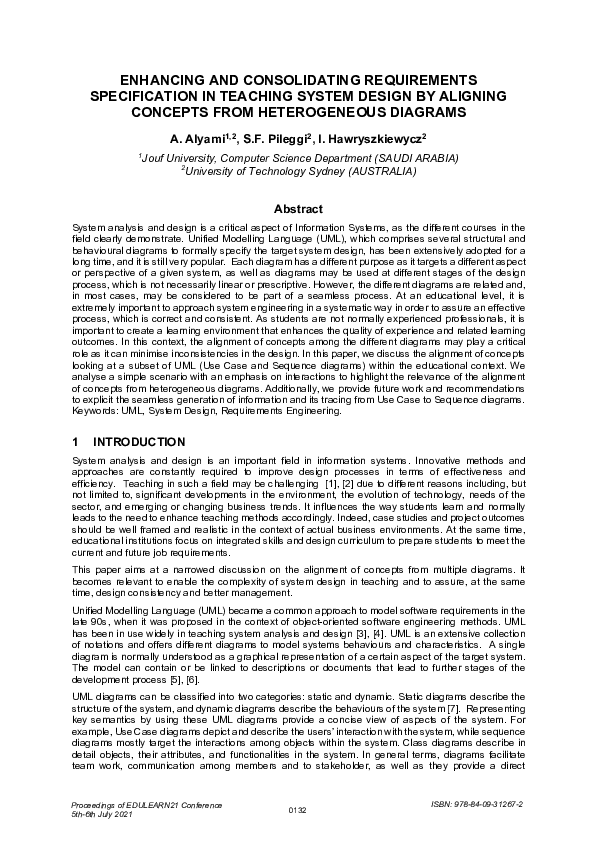 (PDF) Enhancing and Consolidating Requirements Specification in Teaching System Design by ...