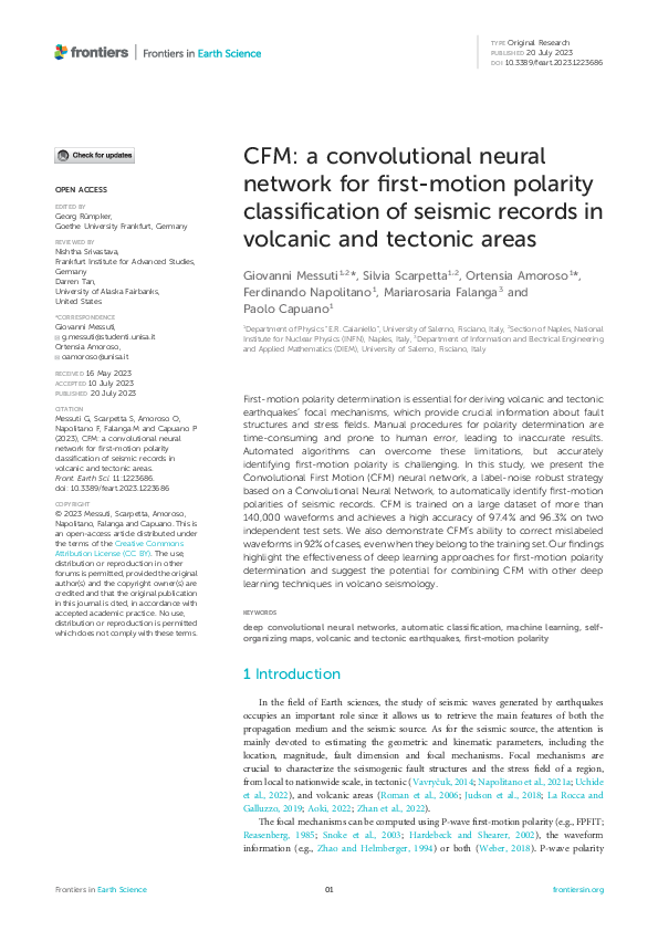 (PDF) CFM: a convolutional neural network for first-motion polarity classification of seismic ...