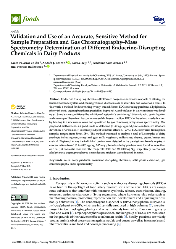 (PDF) Validation and Use of an Accurate, Sensitive Method for Sample Preparation and Gas ...