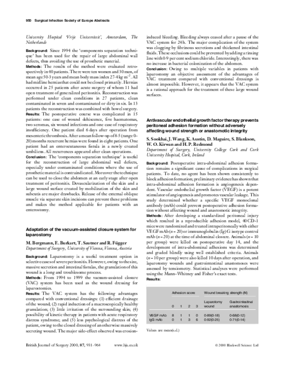 (PDF) Adaptation of the vacuum-assisted closure system for laparostomy