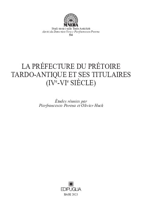 (PDF) preview of PRAETORIAN PREFECTS AND REGIONAL PREFECTURES IN THE ...