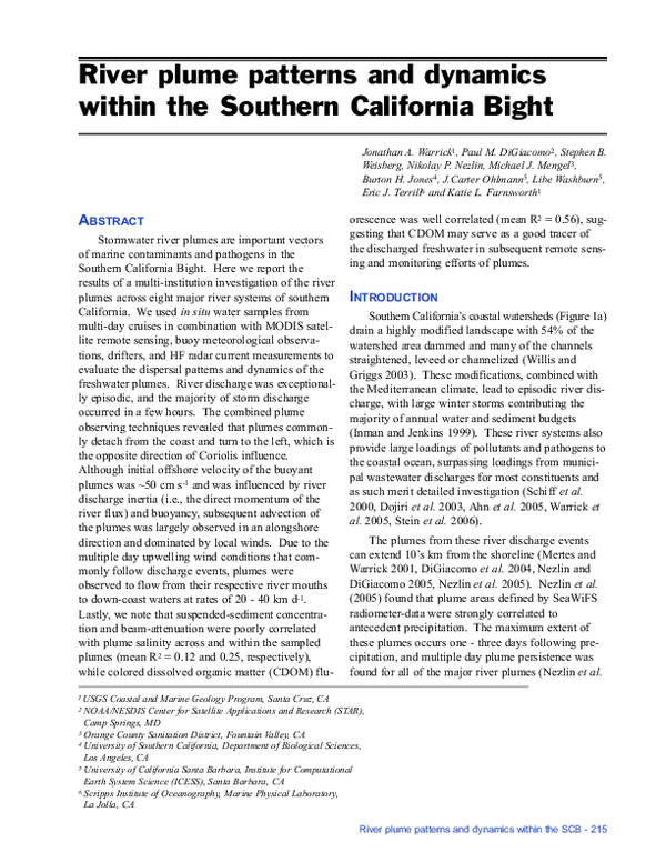 (PDF) River plume patterns and dynamics within the Southern California ...