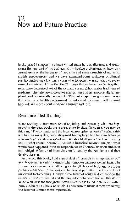 (PDF) Now and Future Practice