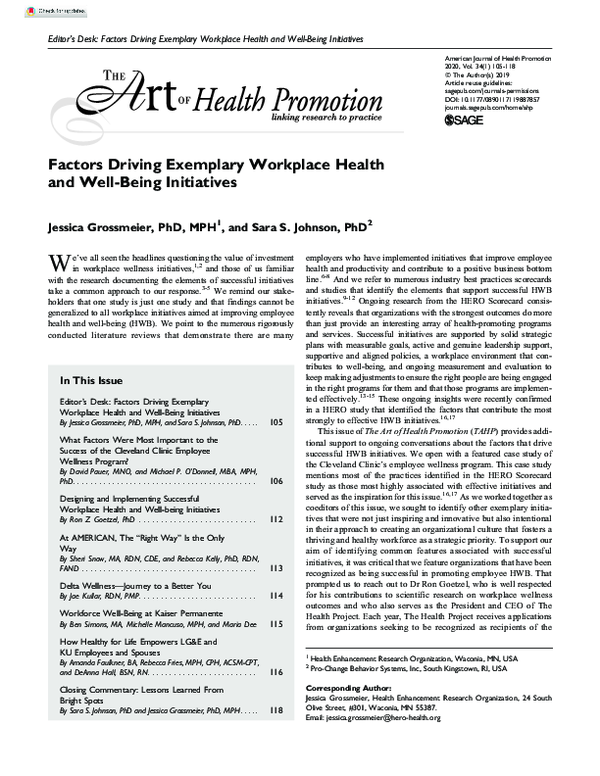 (PDF) The Art of Health Promotion: linking research to practice ...