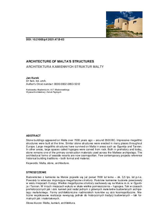 (PDF) Architecture of Malta’s Structures