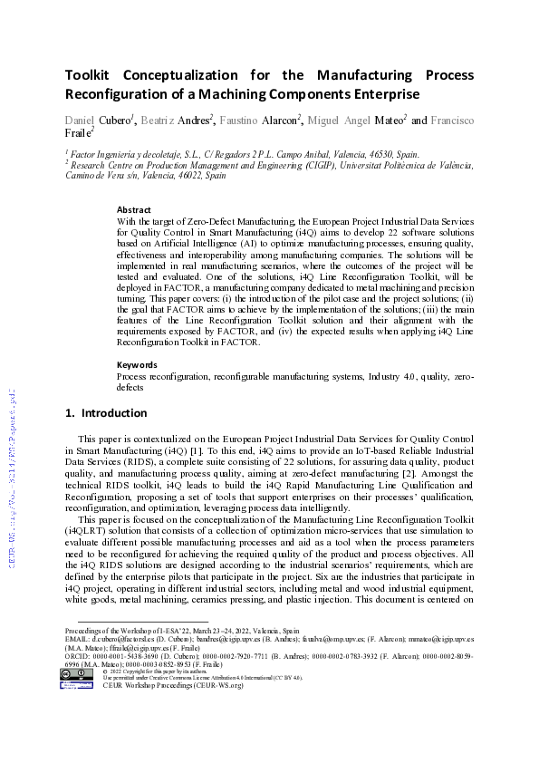 (PDF) Toolkit Conceptualization for the Manufacturing Process ...