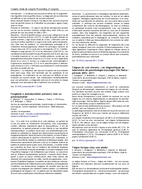 (PDF) Teigne favique chez une adulte