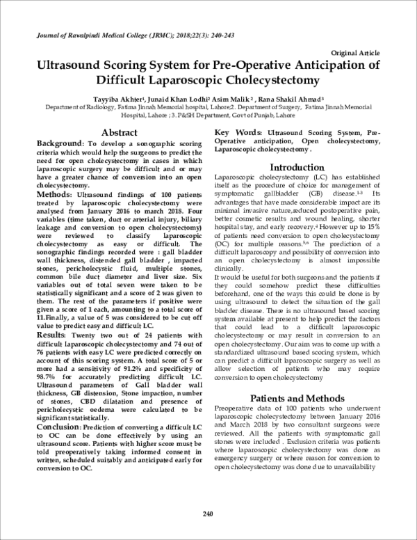 (PDF) 240 Original Article Ultrasound Scoring System for Pre-Operative Anticipation of Difficult ...