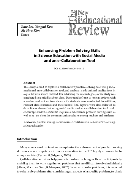 (PDF) Laboratory Activities, Science Education and Problem-solving Skills