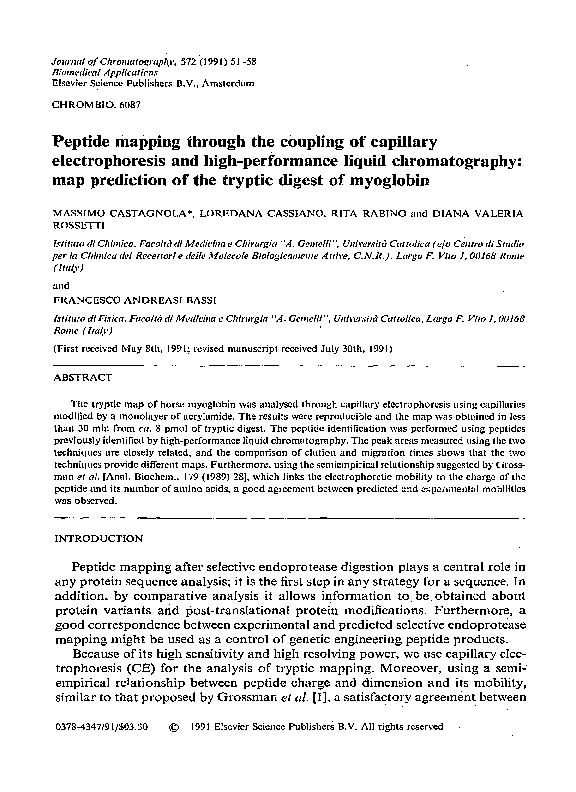 (PDF) Peptide mapping through the coupling of capillary electrophoresis ...