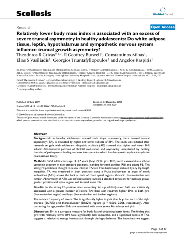 (PDF) Relatively lower body mass index is associated with an excess of ...