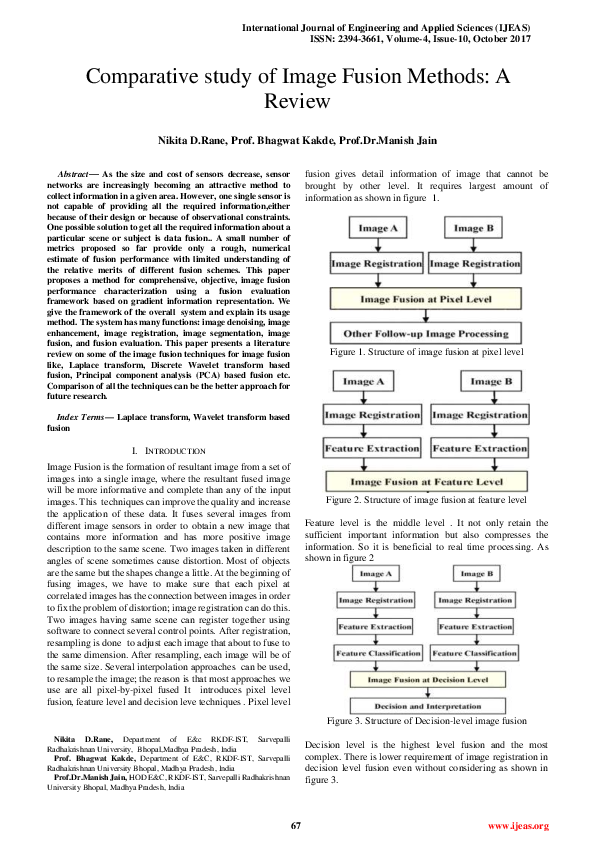 (PDF) Comparative study of Image Fusion Methods