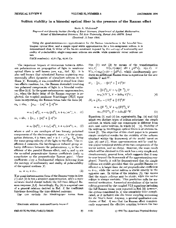 (PDF) Soliton stability in a bimodal optical fiber in the presence of ...