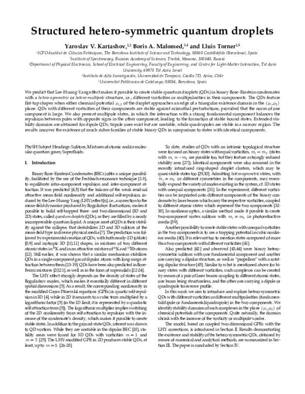 (PDF) Structured heterosymmetric quantum droplets