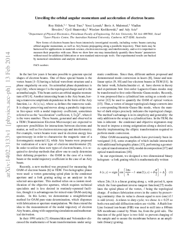 Unveiling The Orbital Angular Momentum And Acceleration Of Electron Beams