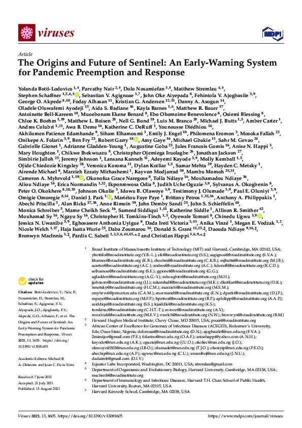 (PDF) The Origins and Future of Sentinel: An Early-Warning System for ...
