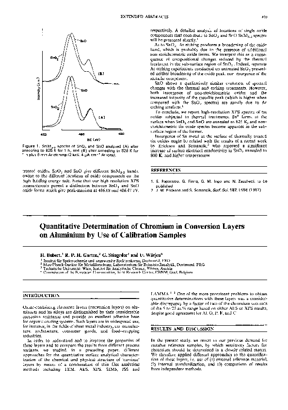 (PDF) Quantitative determination of chromium in conversion layers on ...