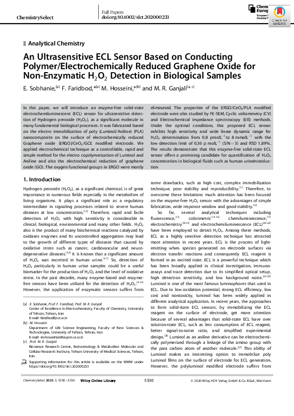 (PDF) An Ultrasensitive ECL Sensor Based on Conducting Polymer ...