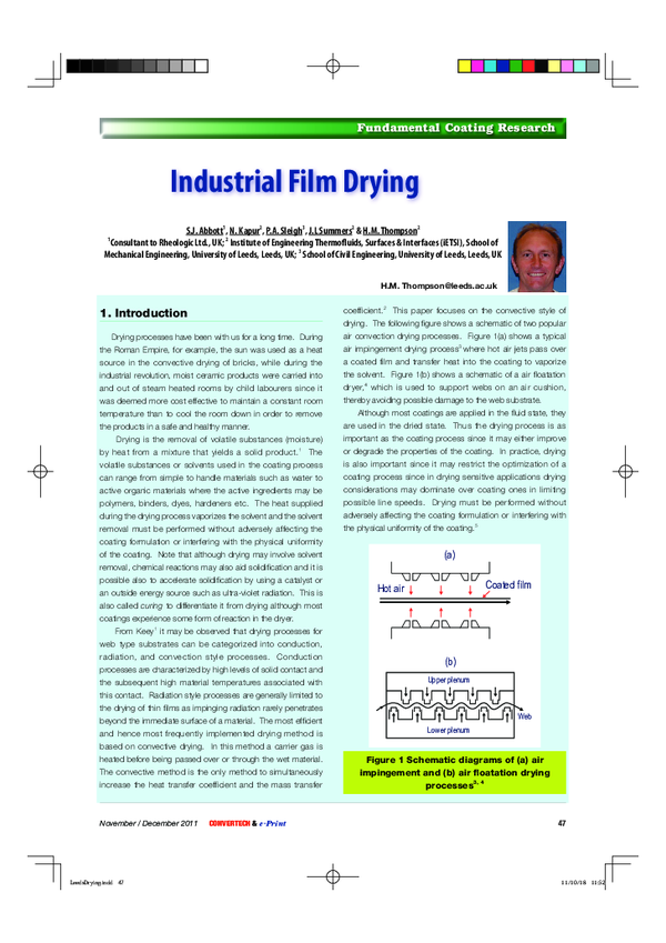 (PDF) Industrial film drying