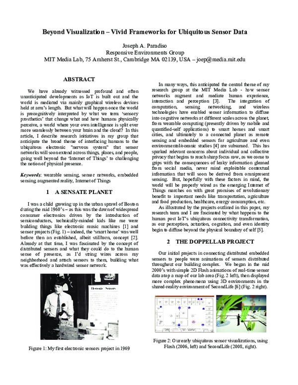(PDF) Beyond Visualization – Vivid Frameworks for Ubiquitous Sensor Data