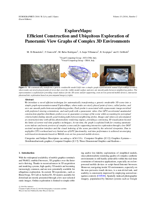 (PDF) ExploreMaps: Efficient construction and ubiquitous exploration of panoramic view graphs of ...