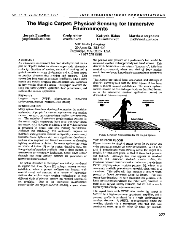 (PDF) The magic carpet