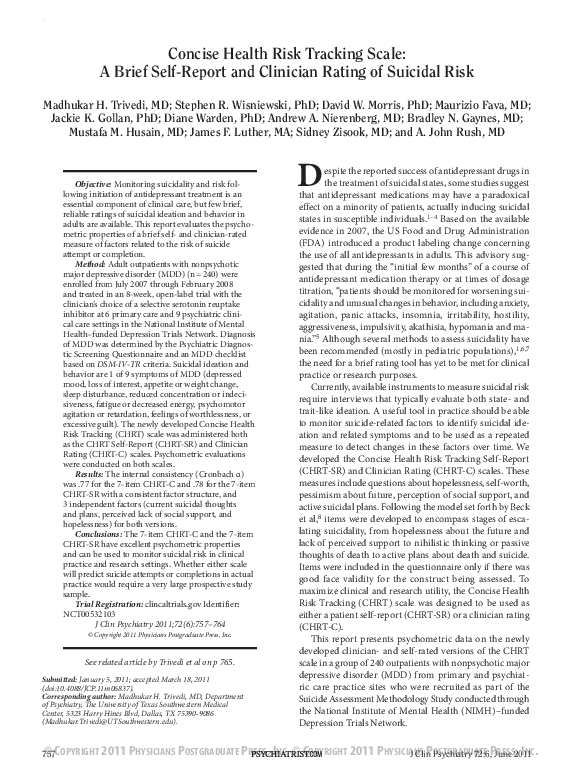 (PDF) Concise Health Risk Tracking Scale