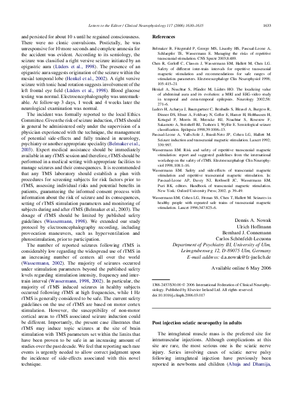 (PDF) Post injection sciatic neuropathy in adults