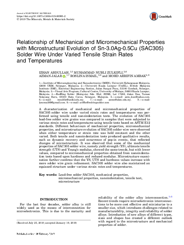 (PDF) Relationship of Mechanical and Micromechanical Properties with Microstructural Evolution ...