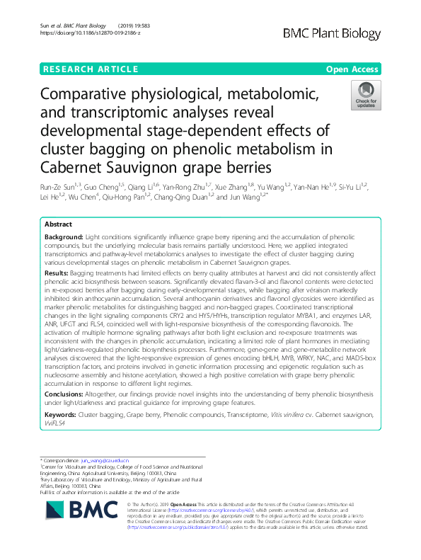 Pdf Comparative Physiological Metabolomic And Transcriptomic