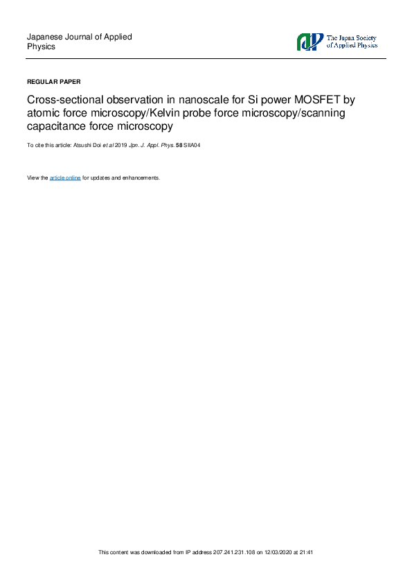 (PDF) Scanning Probe Microscopy: Ultrasonic Force and Scanning Kelvin ...
