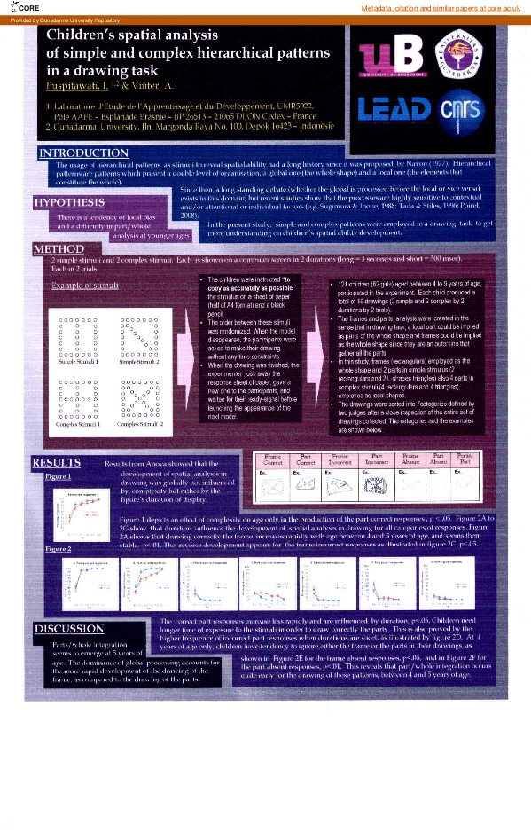 (PDF) Children's spatial analysis of simple and complex Hierarchical Patterns in a Drawing Task ...