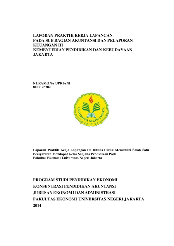 (PDF) Laporan Praktik Kerja Lapangan Pada Sub Bagian Akuntansi Dan Pelaporan Keuangan III ...