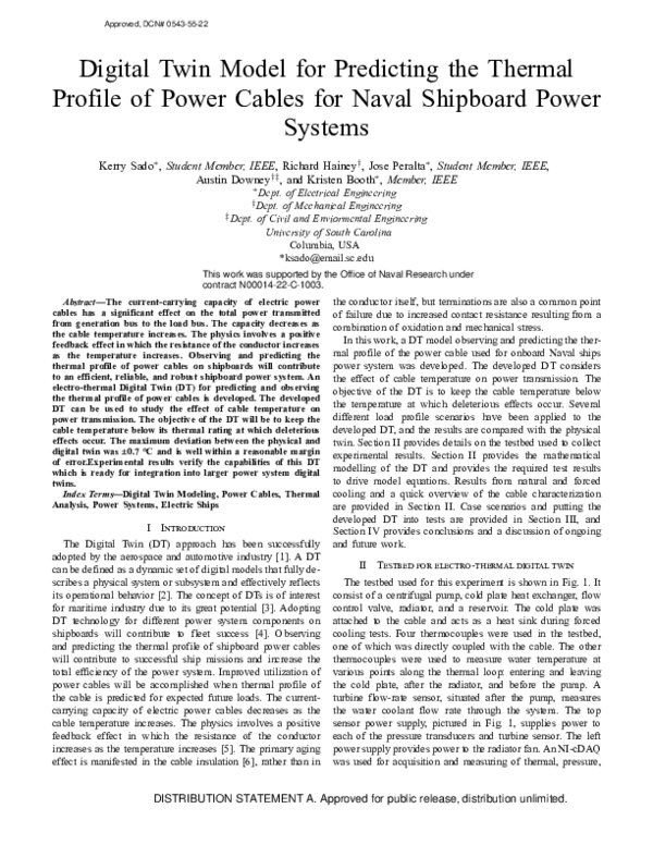 (PDF) Digital Twin Model for Predicting the Thermal Profile of Power ...
