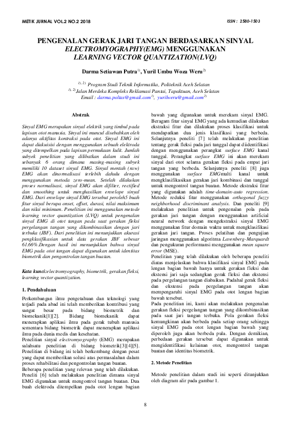 (PDF) Pengenalan Gerak Jari Tangan Berdasarkan Sinyal Electromyography ...