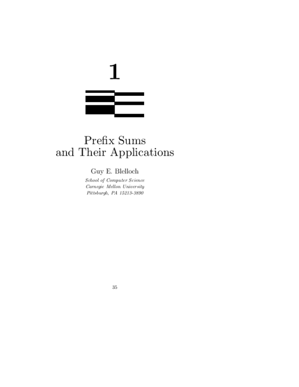 (PDF) Prefix sums and their applications