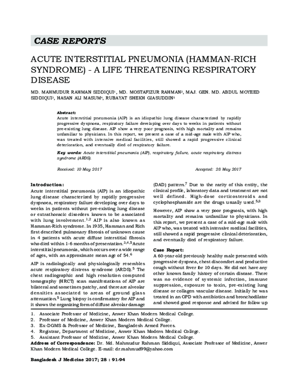 (PDF) Acute interstitial pneumonia (hamman-rich syndrome) - a life ...
