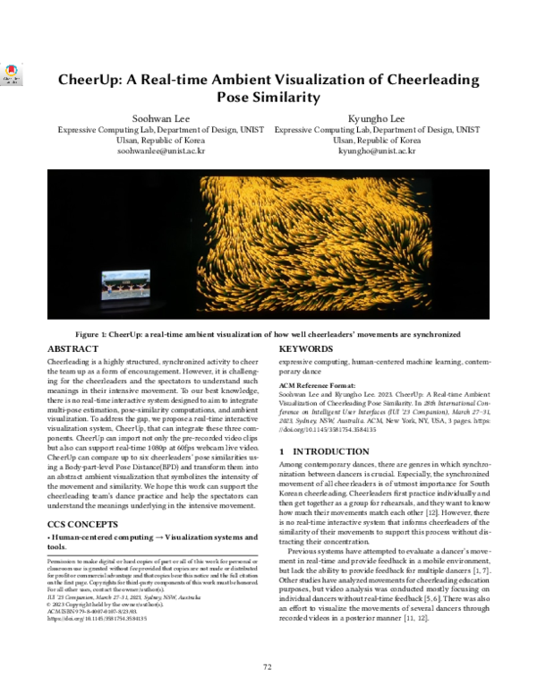 (PDF) CheerUp: Real-time Visualization of Cheer Poses