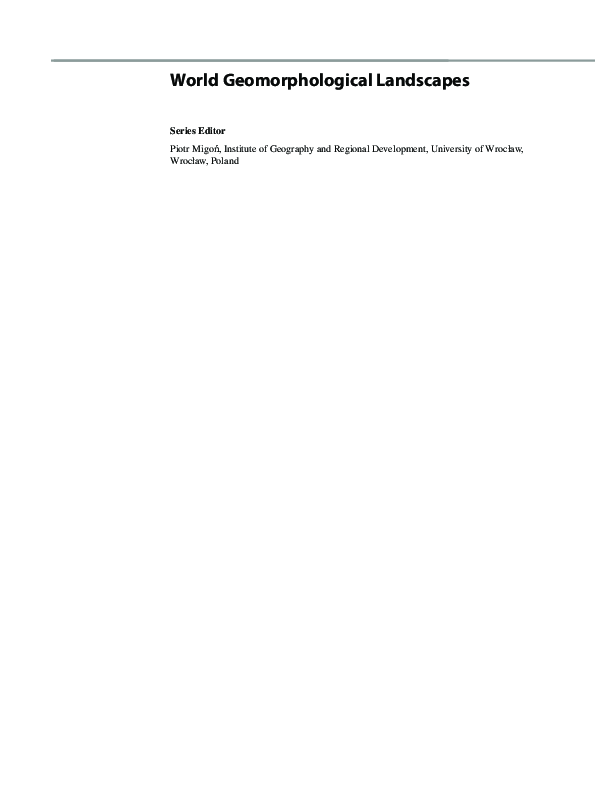 (PDF) World Geomorphological Landscapes Series Editor