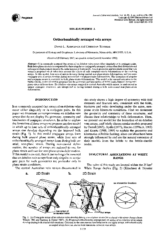 (PDF) Orthorhombically arranged vein arrays